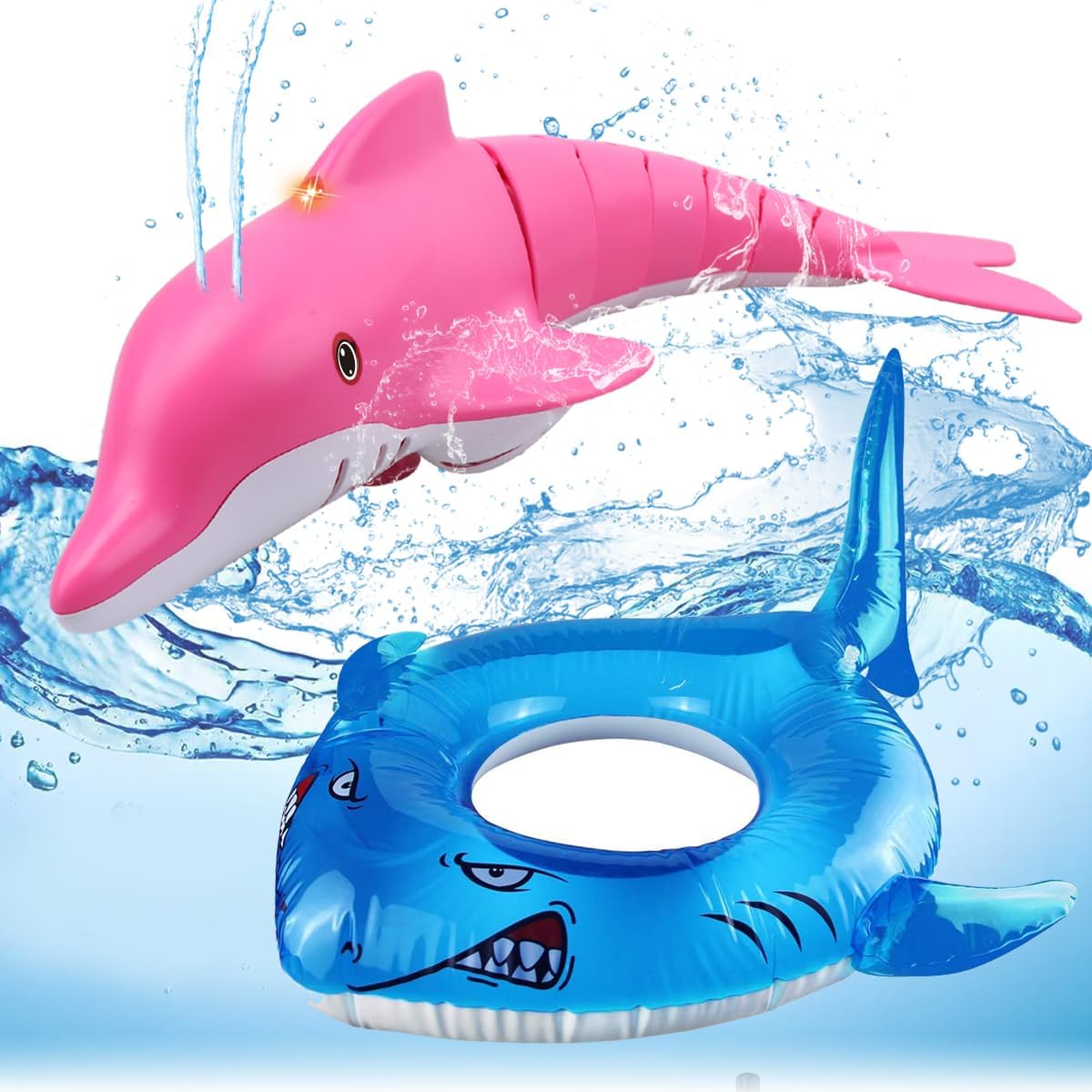 Amazon.com: LAFALA Summer Pool Toys Pool Float Shark Remote Control ...
