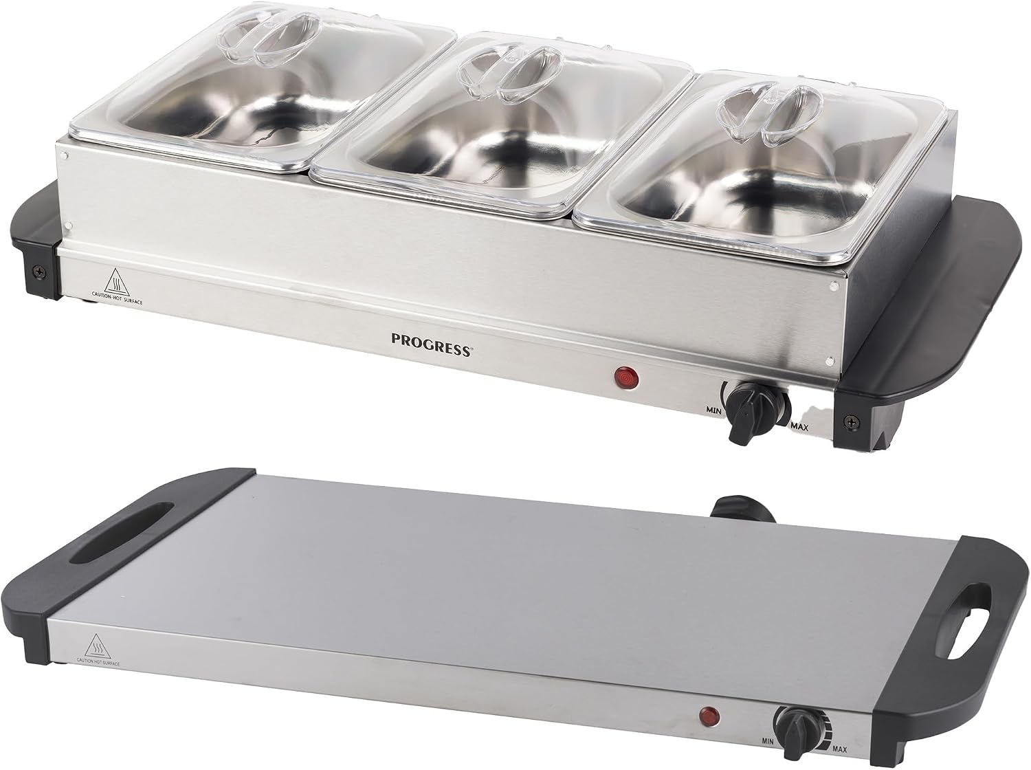 Progress Portable Three Food Warmer Buffet Server, 3 x 1.5 Litre Pans ...
