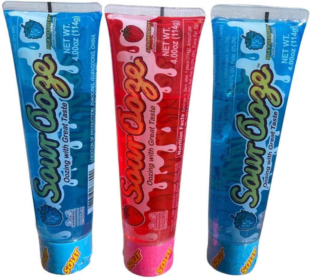 Amazon.com : Ooze Tube Kidsmania Sour Ooze Tubes, Oozing Delicious ...