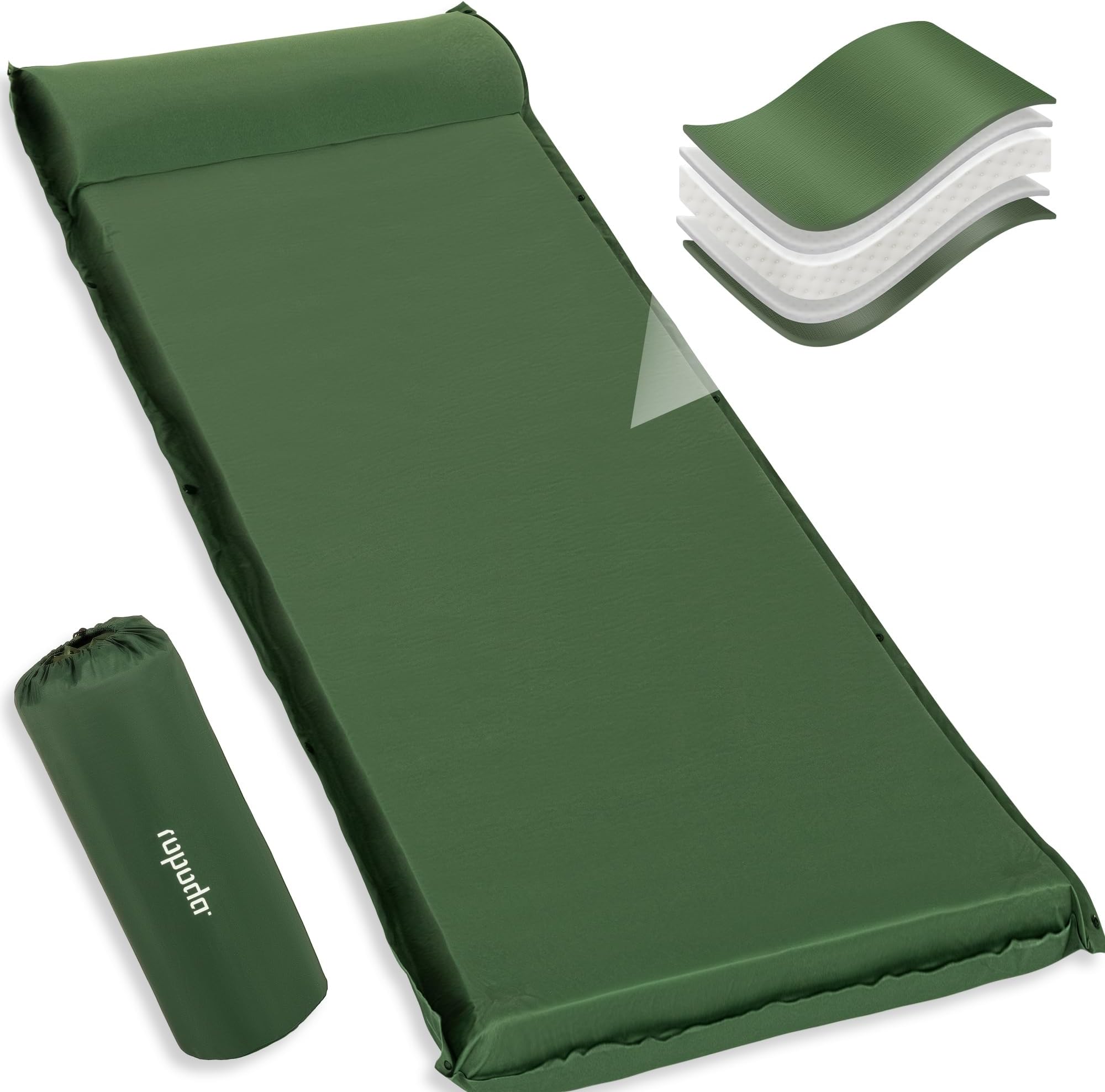 Amazon.com : Veapoot Self Inflating Sleeping Pad - 6cm Extra Thick ...