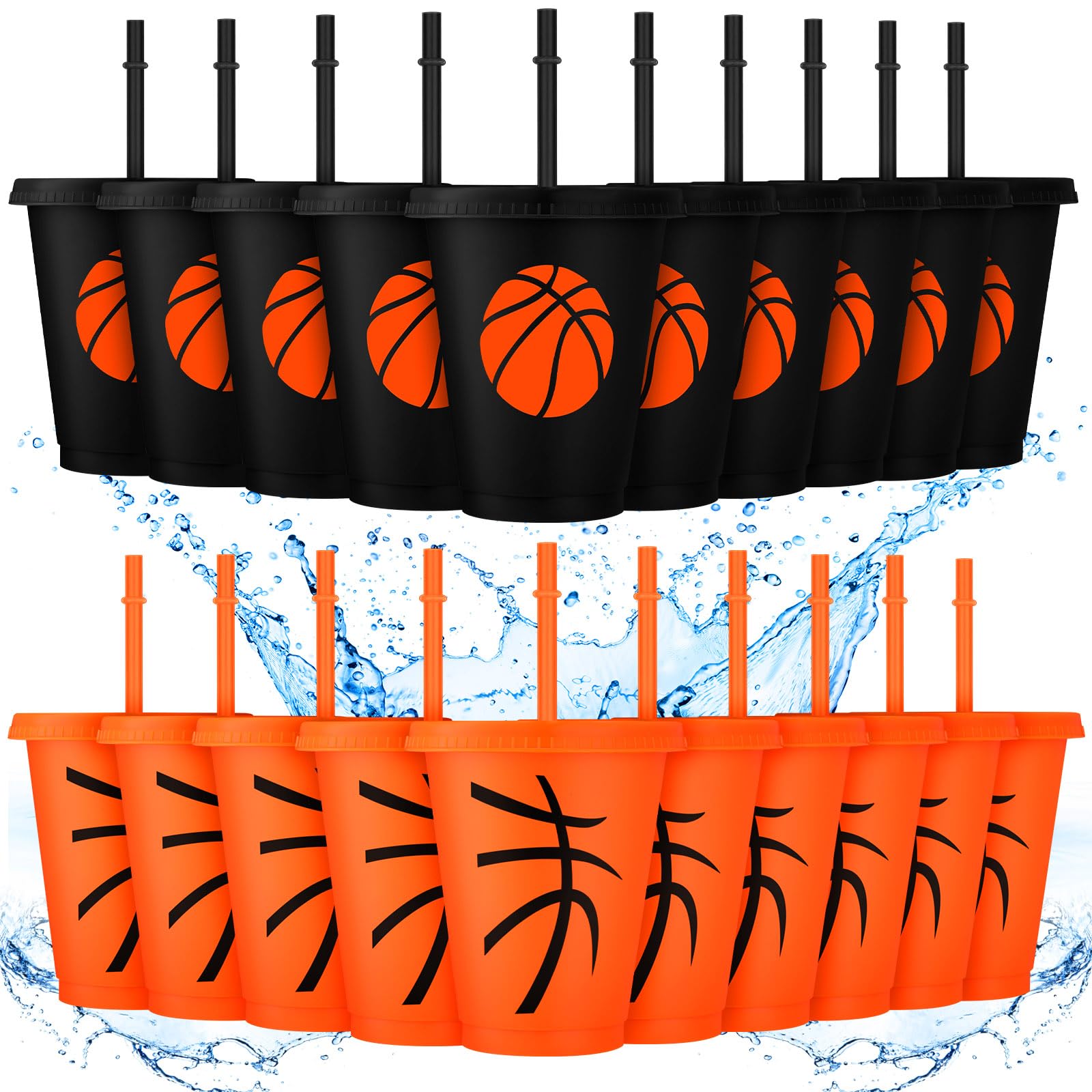 Amazon.com | Domensi 20 Pcs Basketball Party Favor Cups Bulk 16oz ...