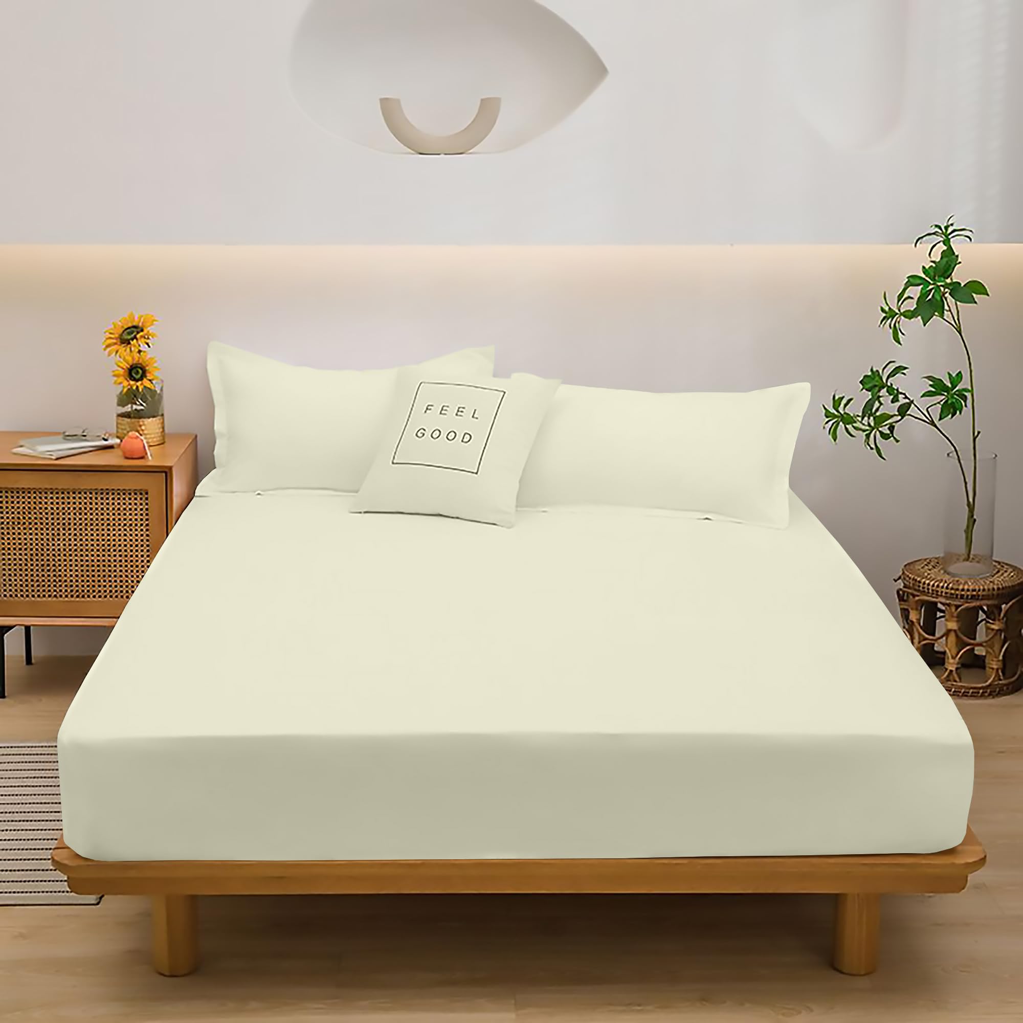 RELIANCE Bedding 3PC Fitted Sheet Set 400 Thread Count 100% Egyptian ...