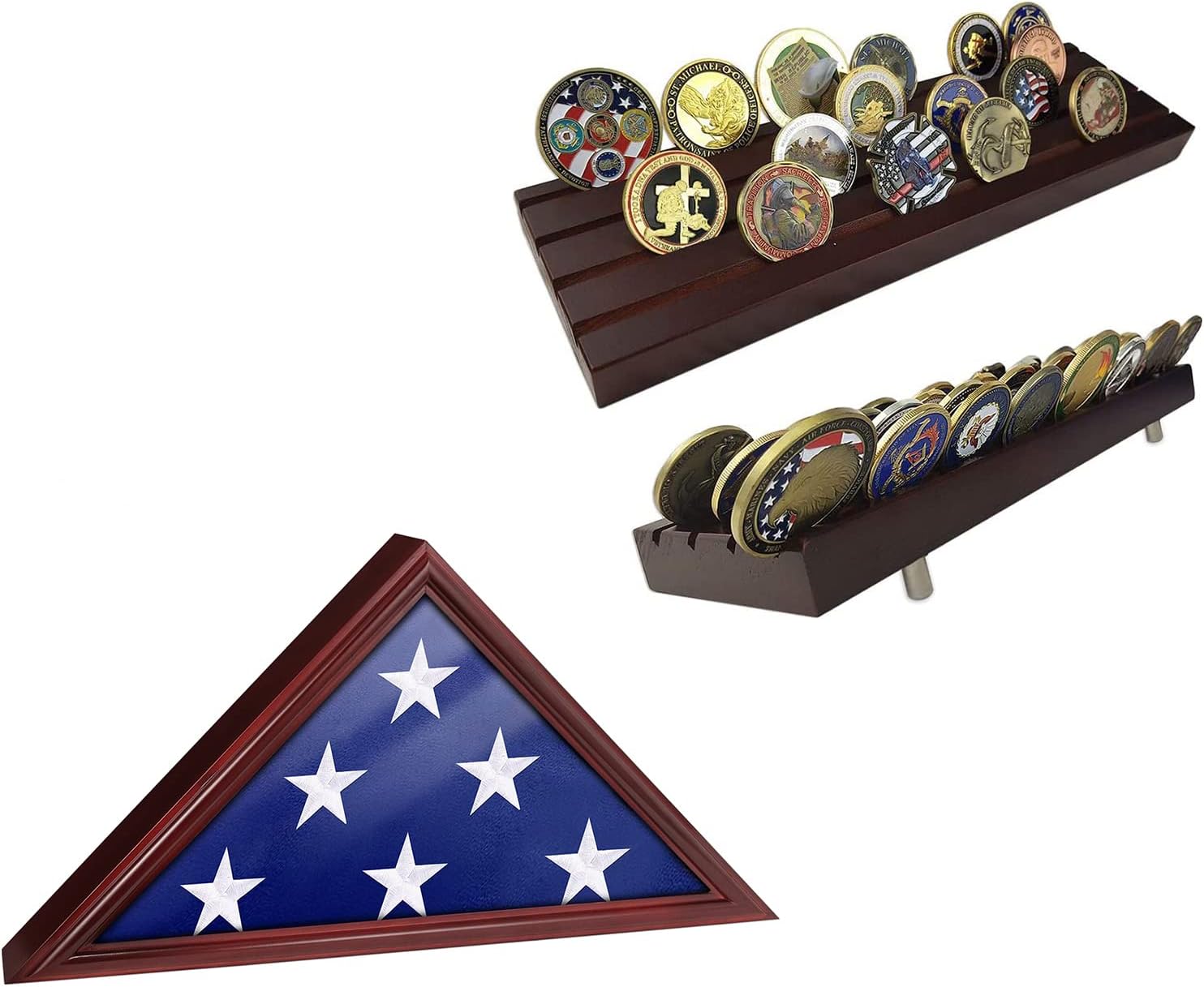 Amazon.com - ASmileIndeep Flag Case with Challenge Coin Display - 5' x ...