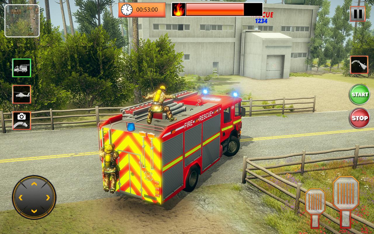 Fire Truck Rescue Emergency Driver - City Rescue Firefighter Truck ...
