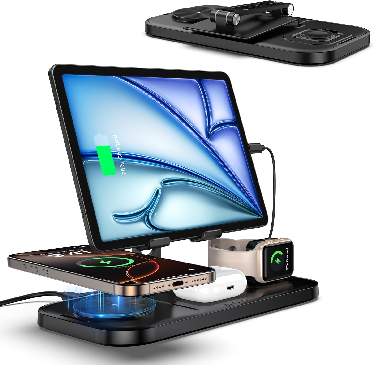 Amazon.com: Induction iPhone Charger, 4 in 1 Wireless Charger for ...