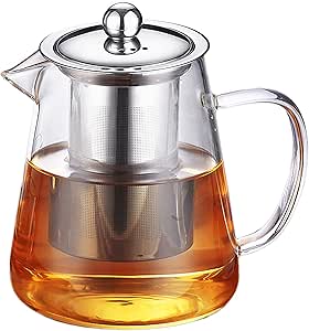 Amazon.com: Glass Teapot 43oz/1300ml with Removable Stainless Infuser ...