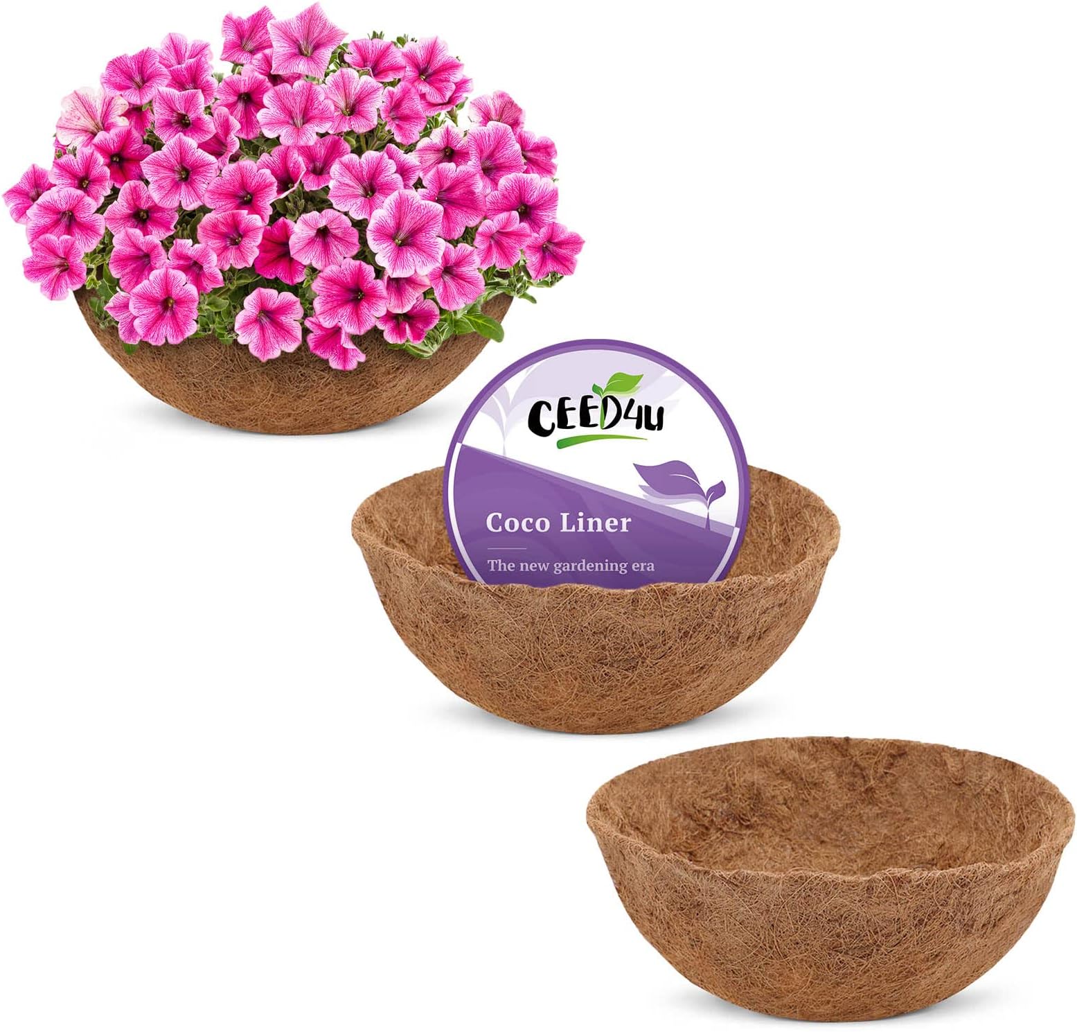 Amazon.com: 2 Pcs 8 Inch Coconut Liners for Planters, Coco Liner ...