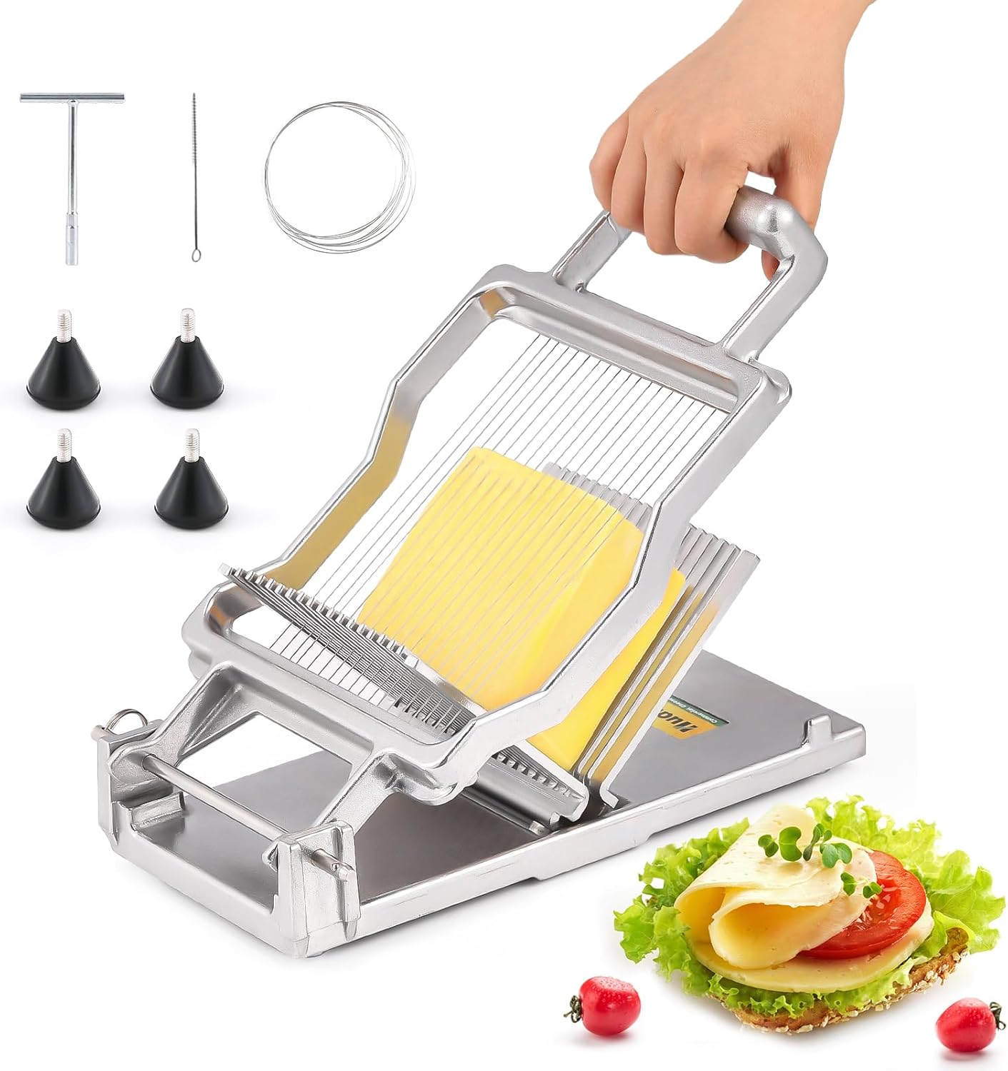 Amazon.com: Huanyu Cheese Slicer Commercial Block Cheese Cutter Board ...