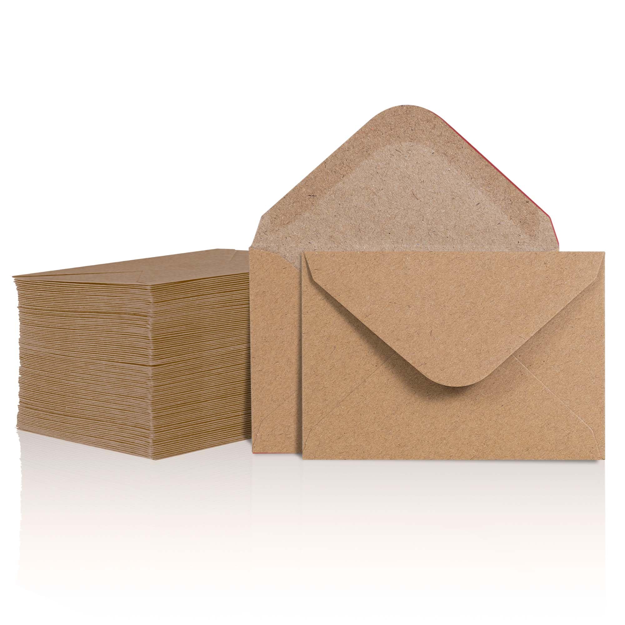 Snapklik.com : MATICAN Mini Kraft Brown Envelopes - 100 Count