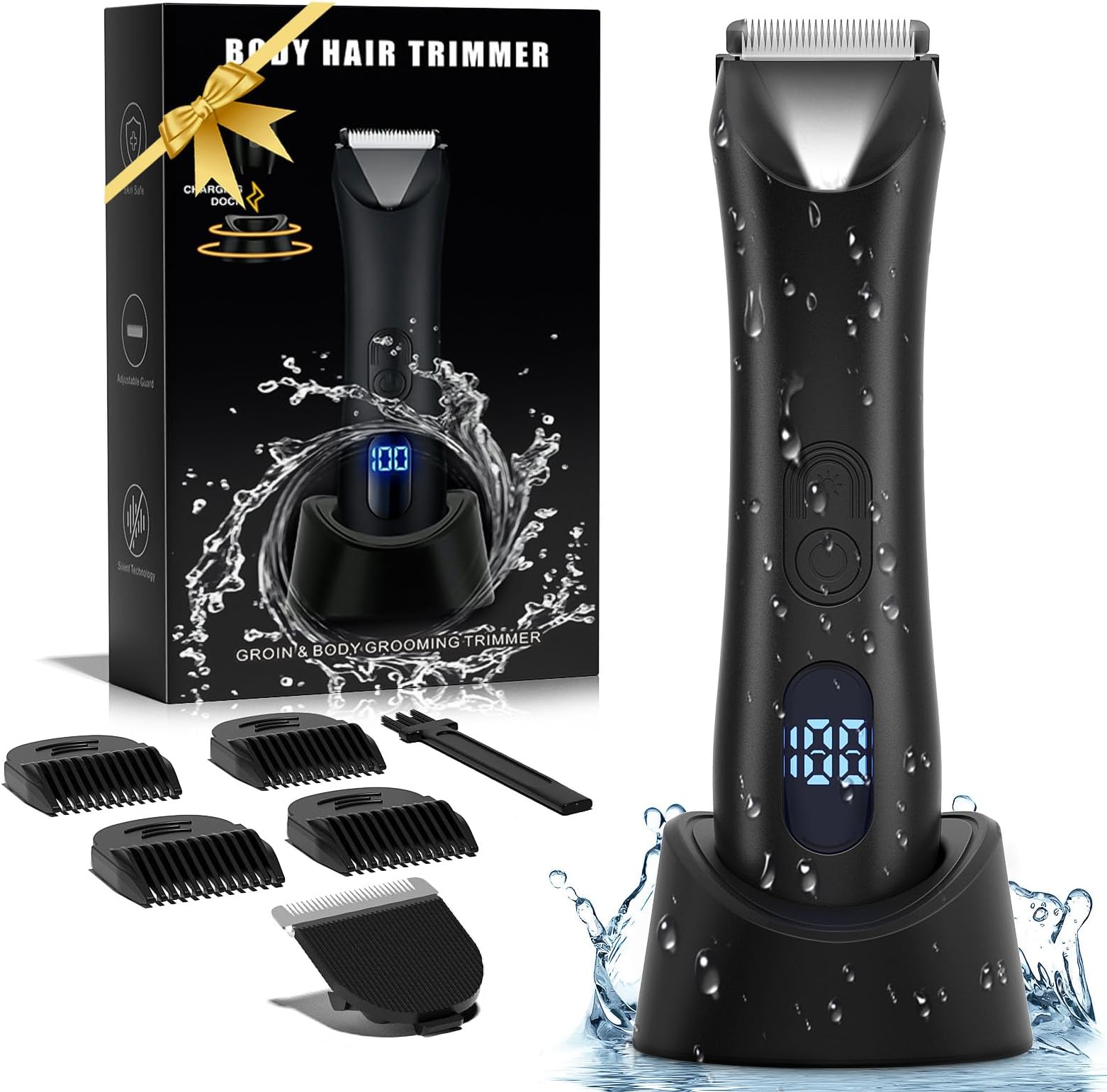 Amazon.com: The Beard Club Groin & Body Hair Trimmer for Men - Ceramic ...