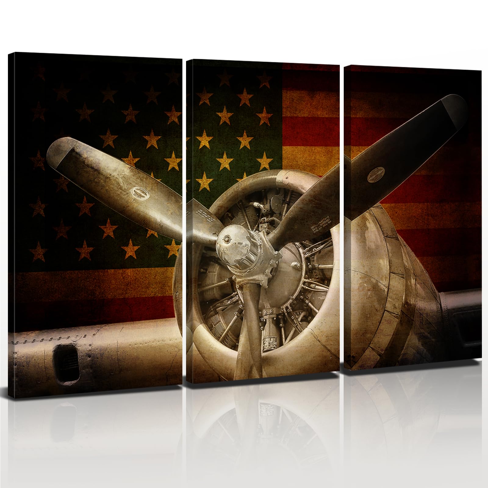 Amazon.com: Airplane Wall Art Aviation Wall Decor for Men Office Living ...