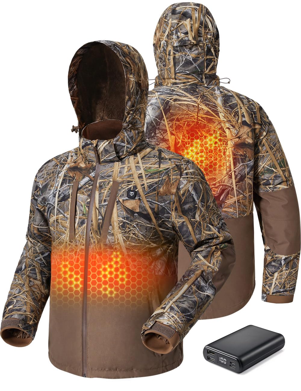 Amazon.com: TIDEWE Heated Jacket for Men with Battery Pack, Waterproof ...