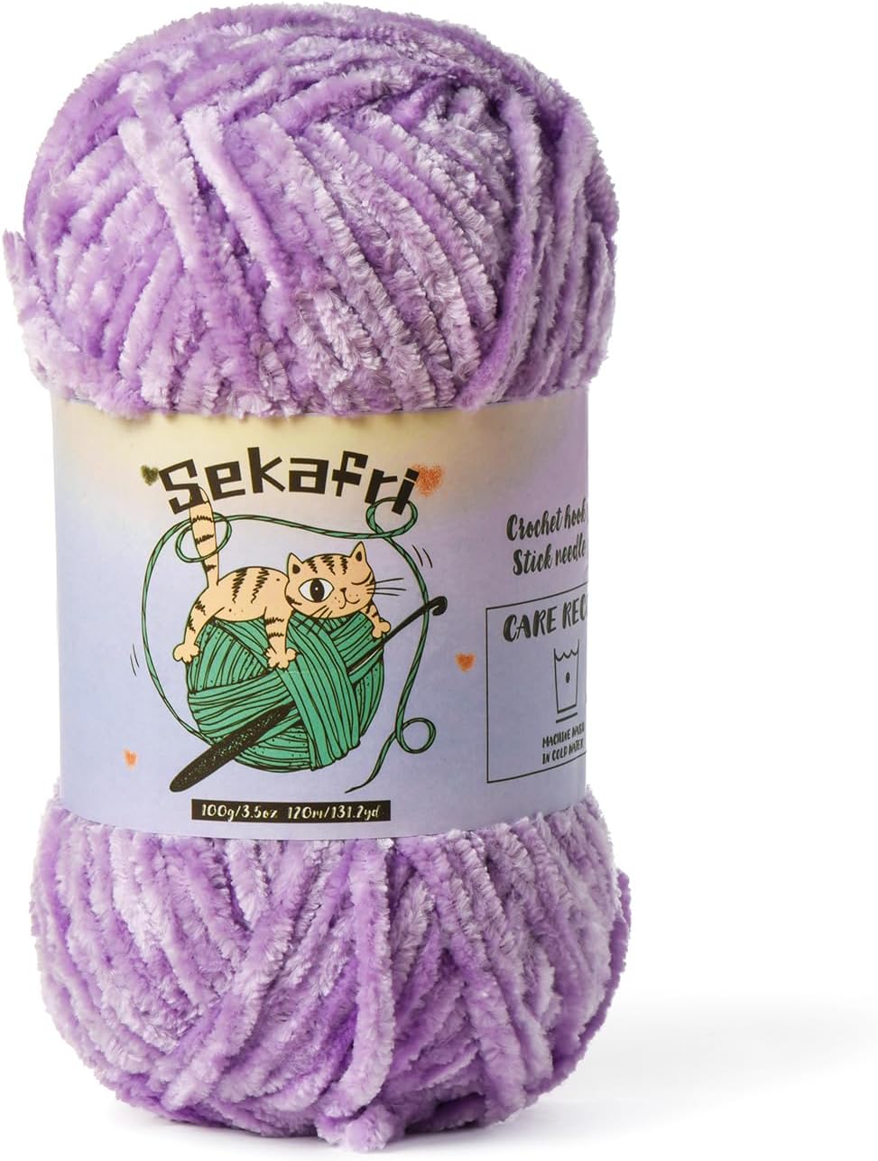 Amazon.com: Fuzzy Chenille Yarn for Crocheting,Velvet Baby Blanket Yarn ...
