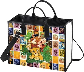 Amazon.com: WZMPA Simba Tote Bag Timon‌ ＆Pumbaa Fans Gift Lion Movie ...
