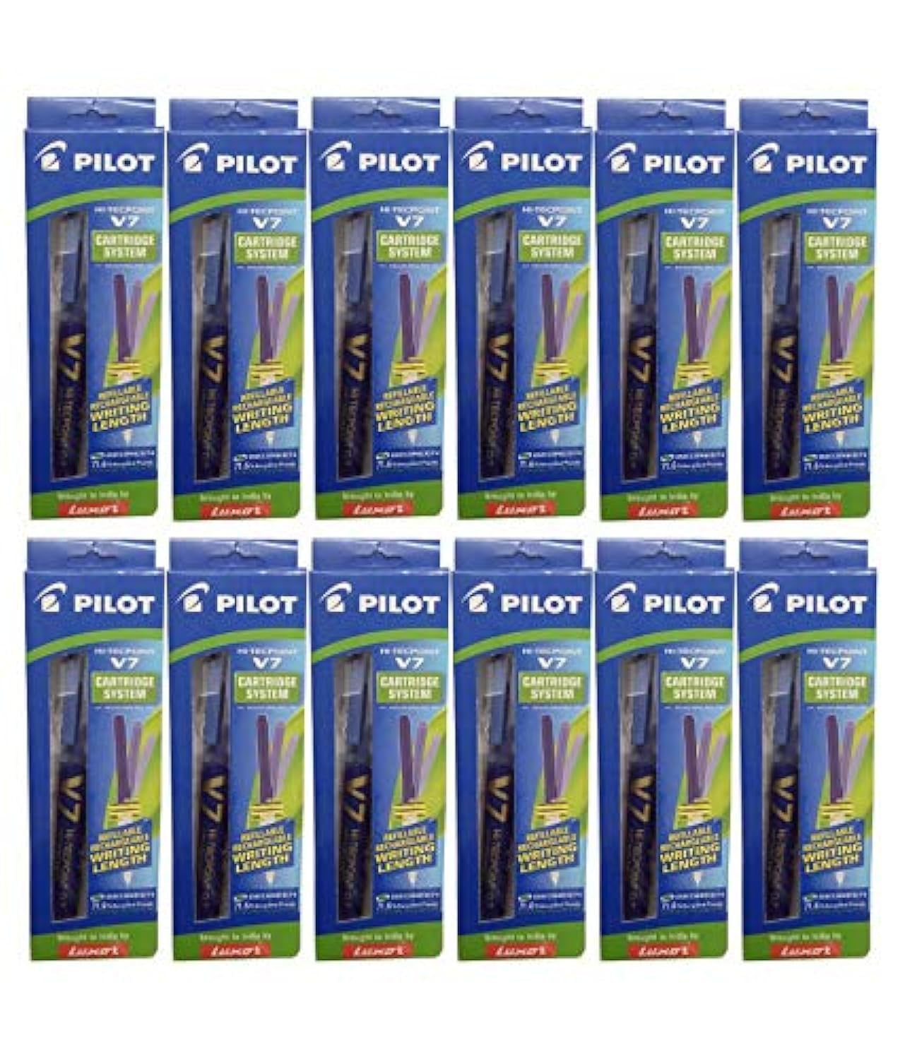 Pilot 12 V7 Cartridge System Roller Ball Pens : Amazon.in: Office Products