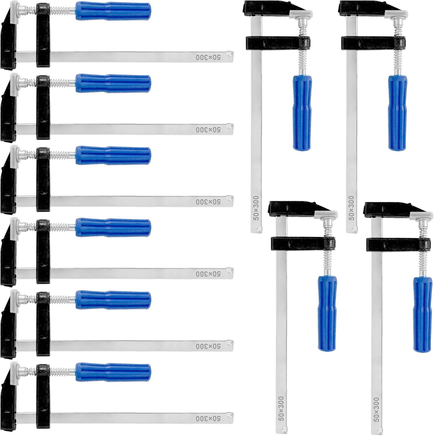 UEJYWUY 10 PCS 12 Inch Steel Bar Clamps Set, Medium Duty Quick Release ...