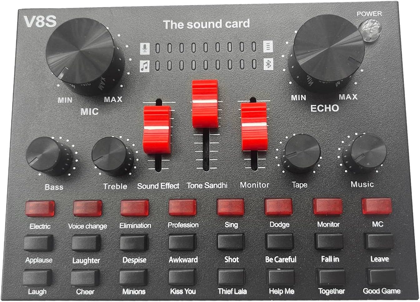 Amazon.com: VENYAA V8S Microphone USB Rechargeable DSP External Mixer ...