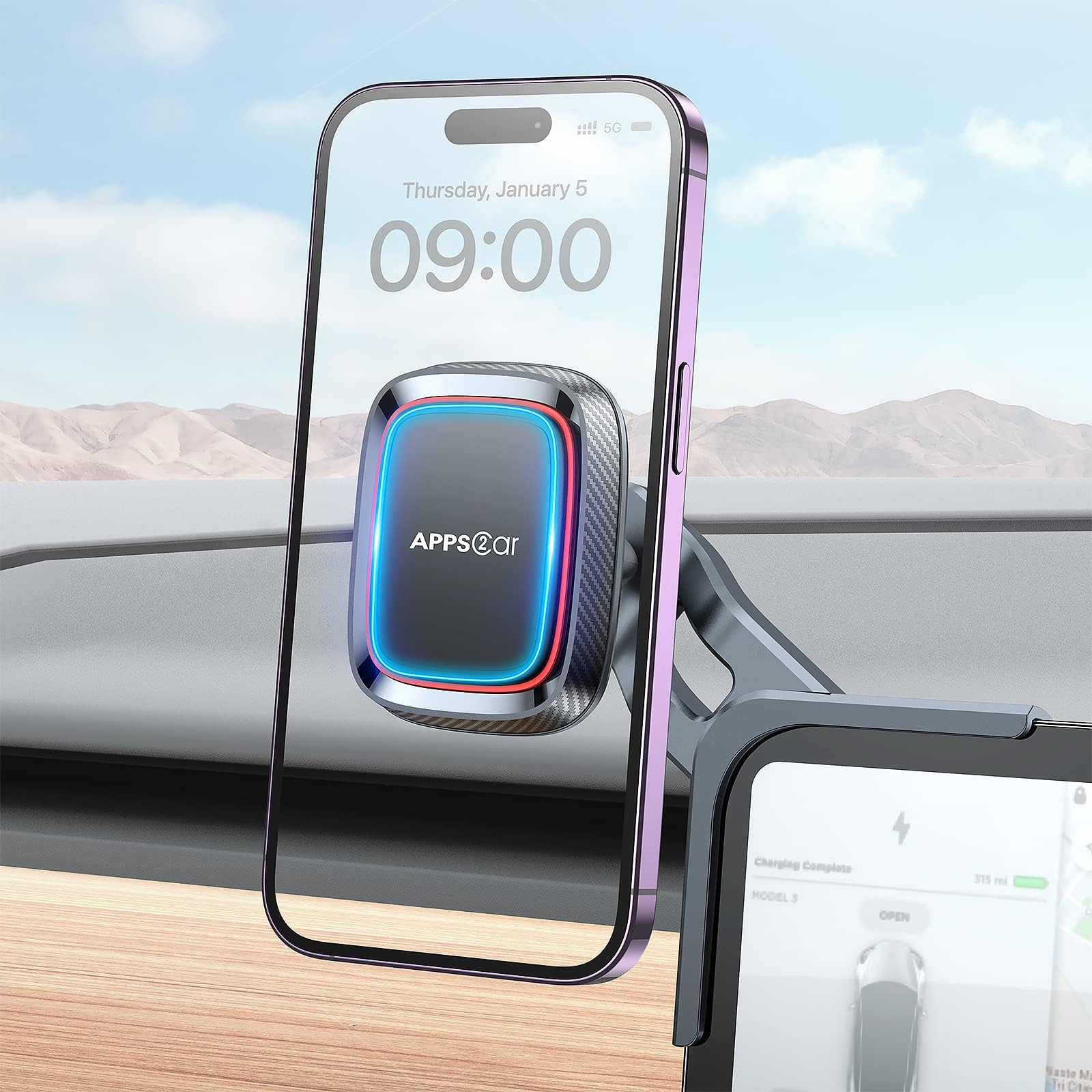 Amazon.com: KALOFOR Tesla Model 3 Model Y for MagSafe Cell Phone Mount ...