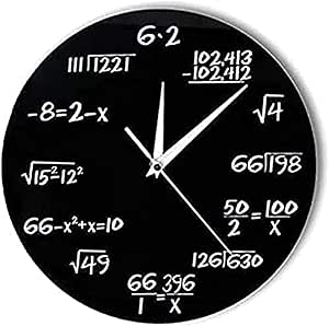 Amazon.com: Non Ticking Wall Clock Engineering Numbers Math Wall Clock ...
