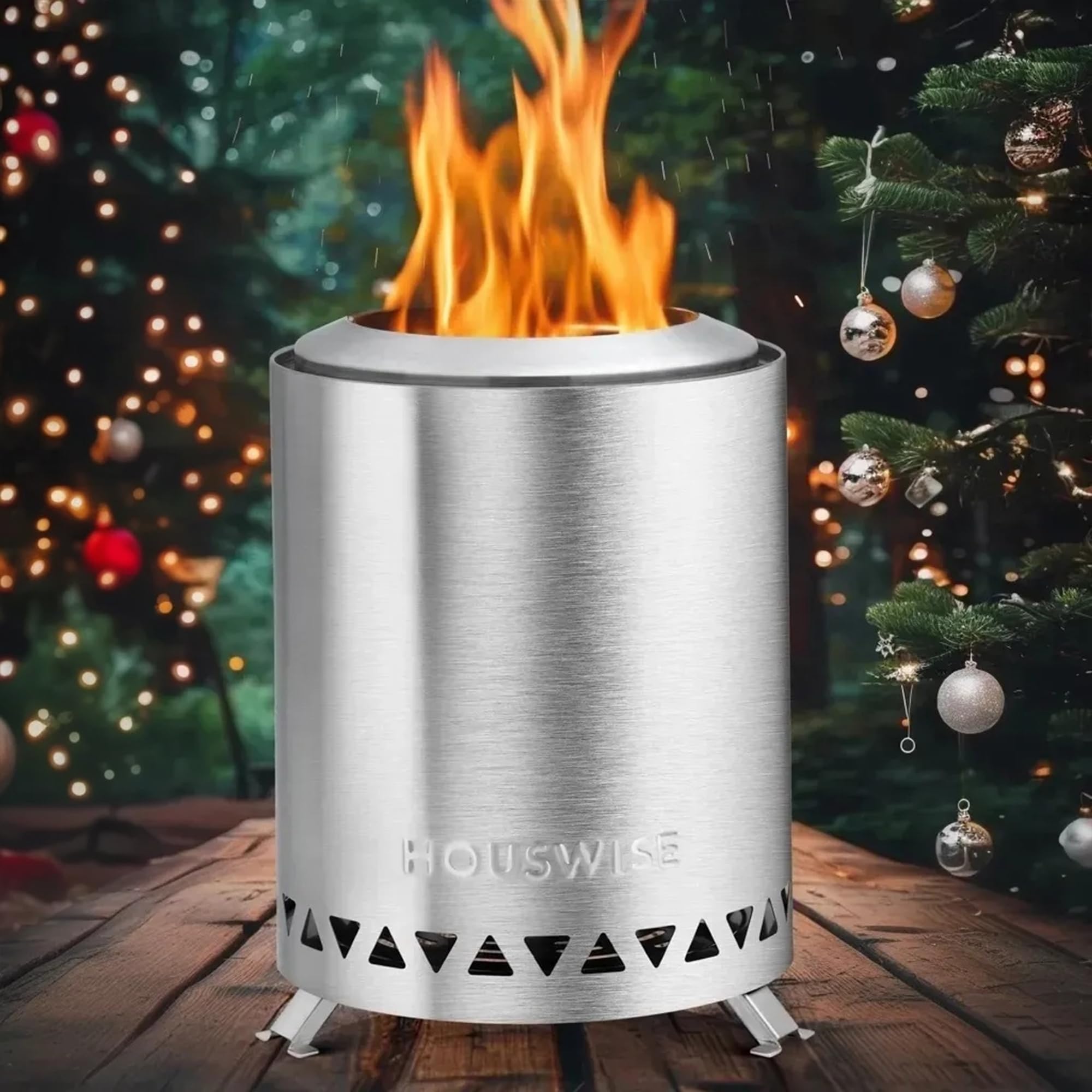Amazon.com : Houswise Smokeless Tabletop Fire Pit Outdoor - 8 Inch Mini ...