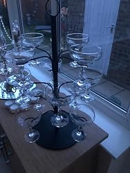 bar@drinkstuff Cocktail Tree Black - Cocktail Glass Display for 12 ...