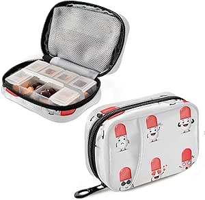 Amazon.com: ZOEO Pill Cases Bag Cute Cartoon Pill Funny Words Vitamin ...