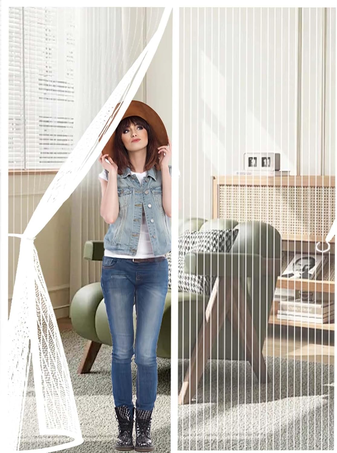 Fly Screens for Doors 145 x 210 cm Powerful Magnets and Full Frame ...