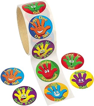 Amazon.com: High Five Stickers Roll (100) - 1 Piece - Educational and ...