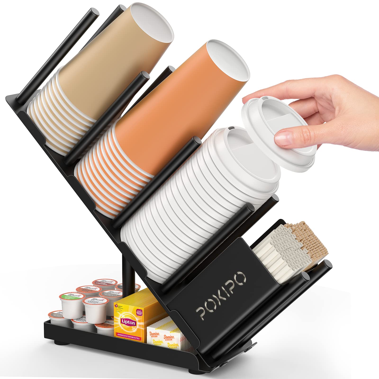 Amazon.com: Coffee Station Organizer, Cup Dispenser Countertop, Cup and ...