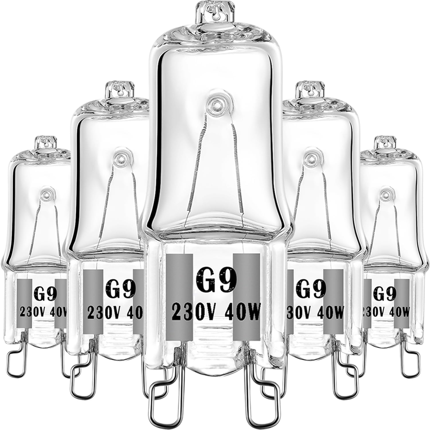 EKSAVE G9 Halogen Bulb 40W 230V 2 Pin Base Replacement Light Bulbs ...