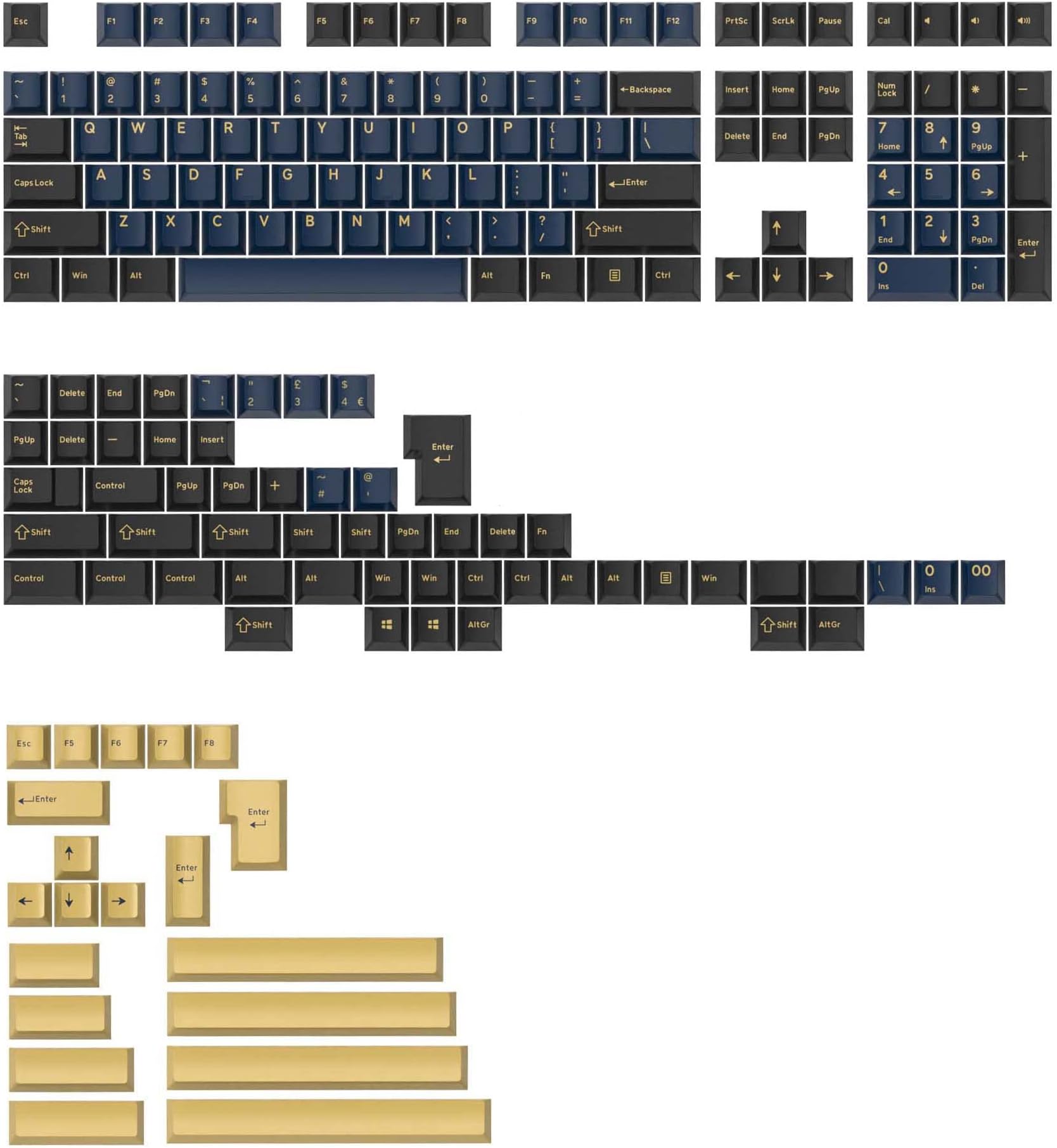 Amazon | Ghost Judges GJ Blue Samurai Colorway Cherry PBT ダブルショット キー ...