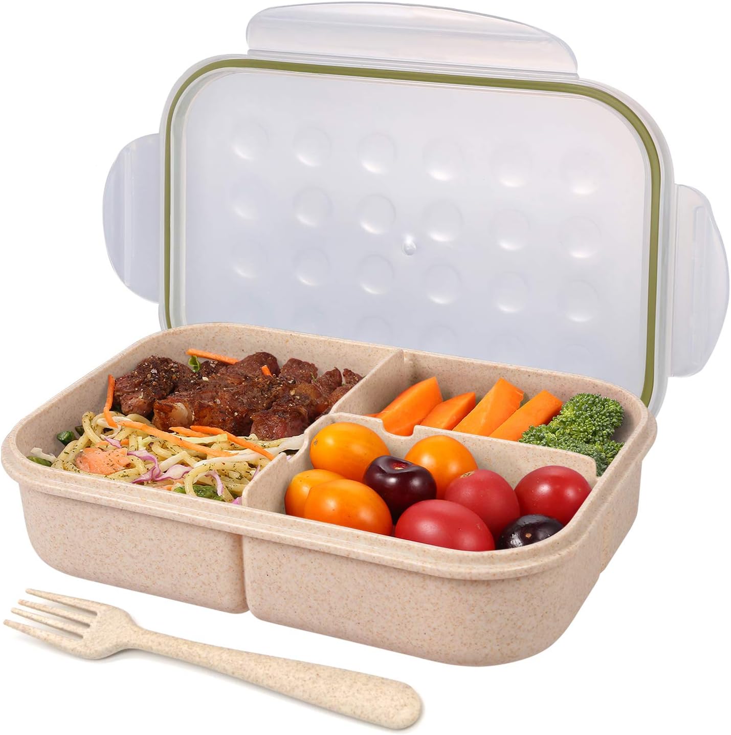 Munchkin® Lunch™ Bento Box for Kids, includes Utensils, Green : Amazon ...