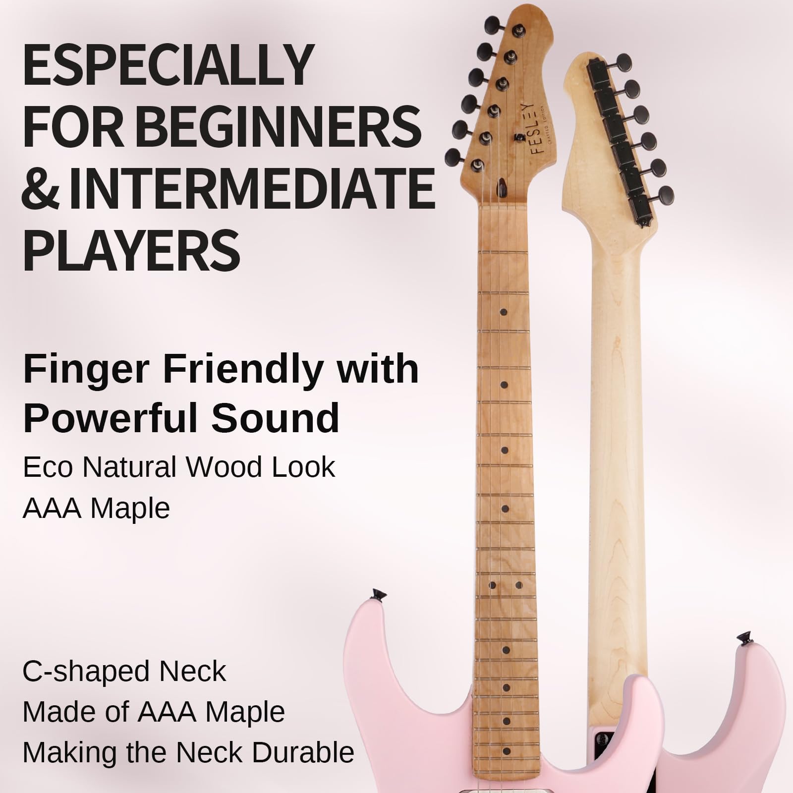 Snapklik.com : Fesley 39" Electric Guitar, Full Size Solid Body ...
