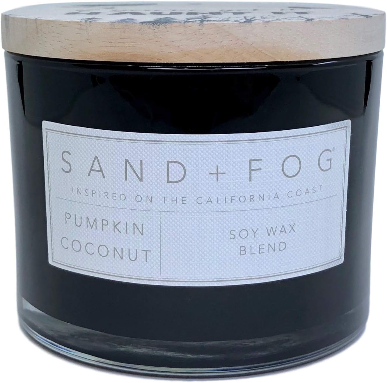 Amazon.com: Sand + Fog Pumpkin Coconut Scented Candle with Wooden Lid ...