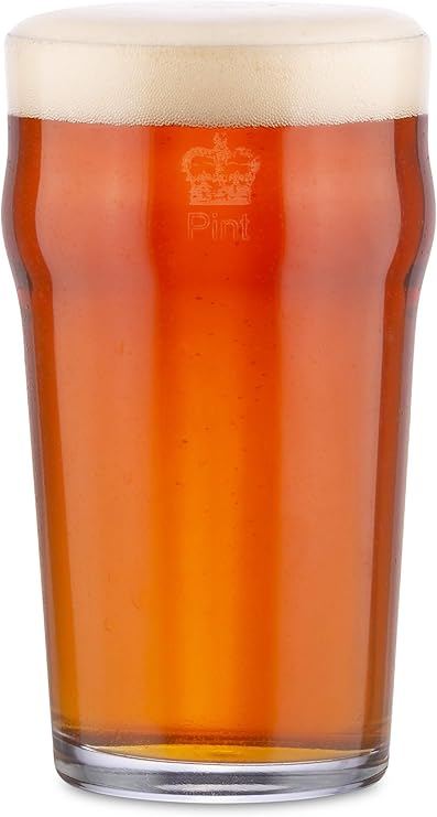 Amazon.com: Authentic British Style Imperial Pint Glass with Etched ...