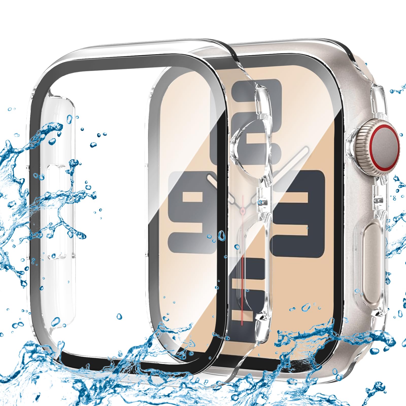 Amazon.com: 2-Pack Waterproof Case for Apple Watch 44mm SE (2nd Gen ...