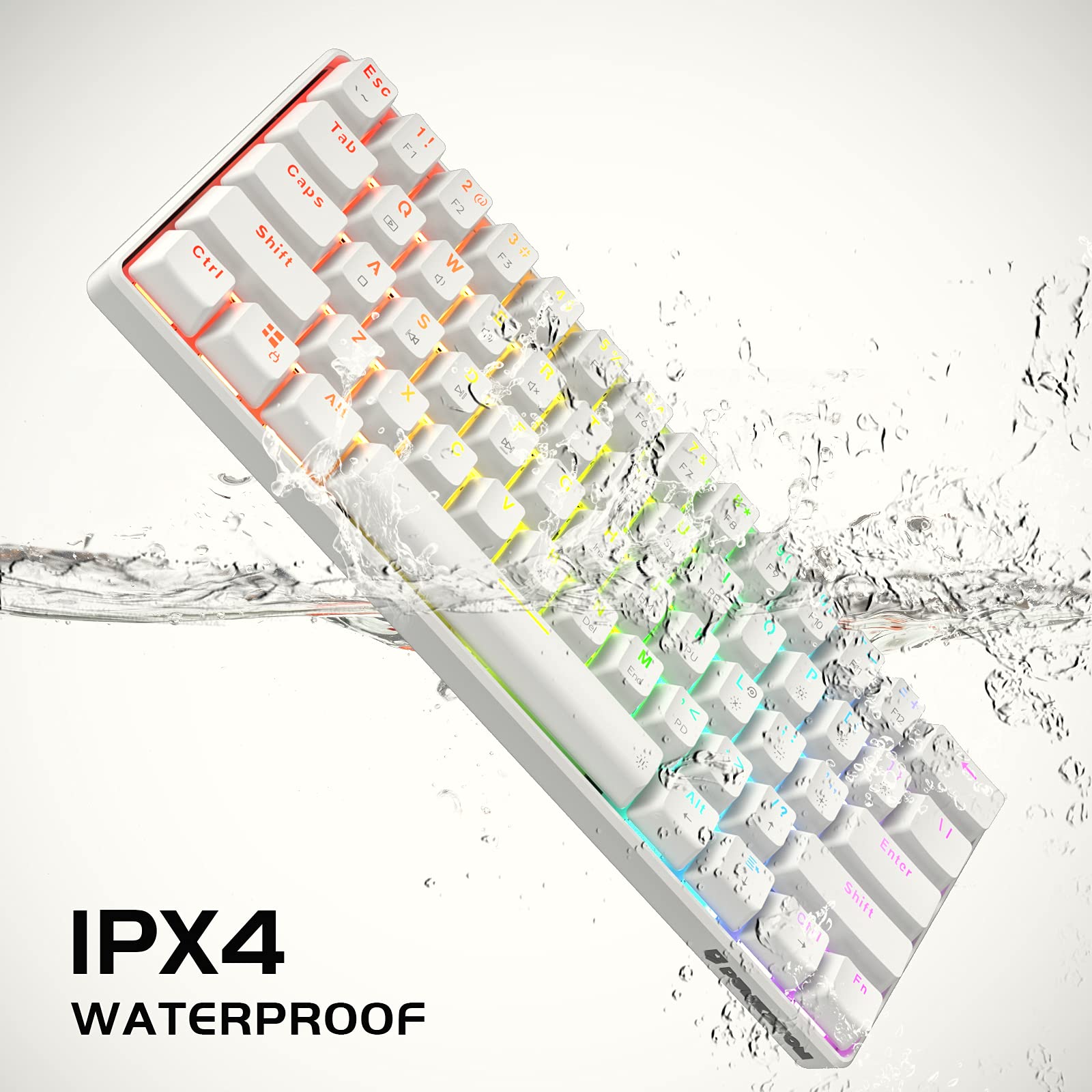 Punkston TH61 60% Mechanical Gaming Keyboard,RGB Backlit Wired Ultra ...