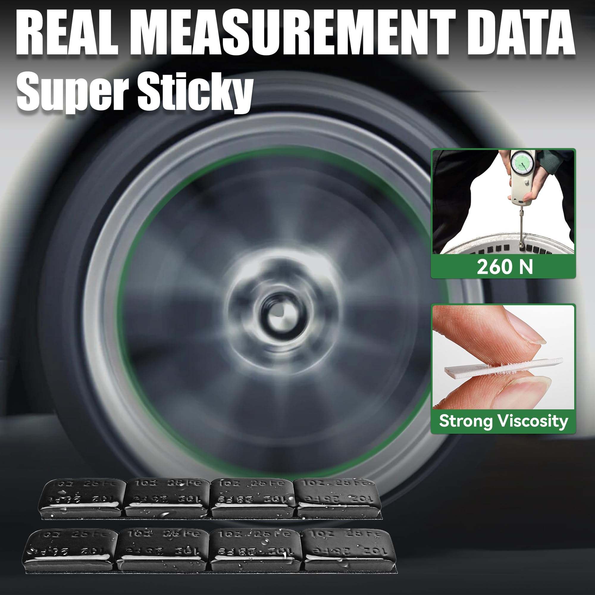 Snapklik.com : EZISOE 1oz Adhesive Wheel Weights, 1 Oz Black Stick On ...