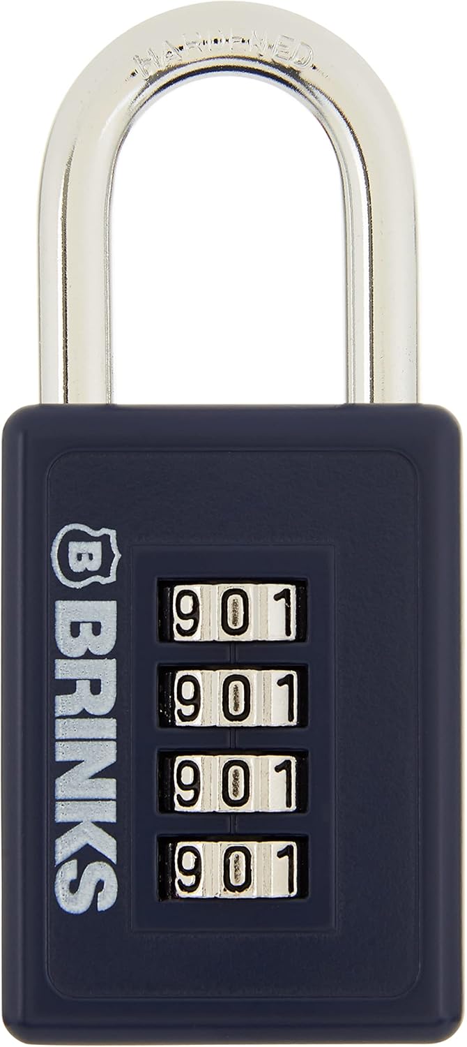 Brinks 175-50054 4 Dial Resettable Sports Combination Padlock, 40mm ...