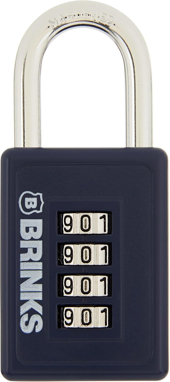 Brinks 175-50054 4 Dial Resettable Sports Combination Padlock, 40mm ...