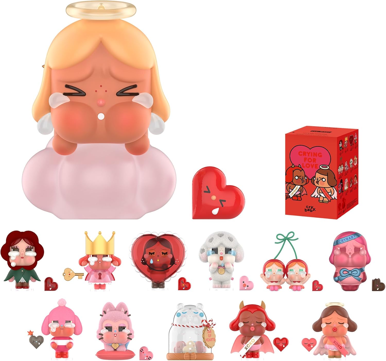 Amazon.com: POP MART Crybaby Crying for Love Series Figures, Blind Box ...