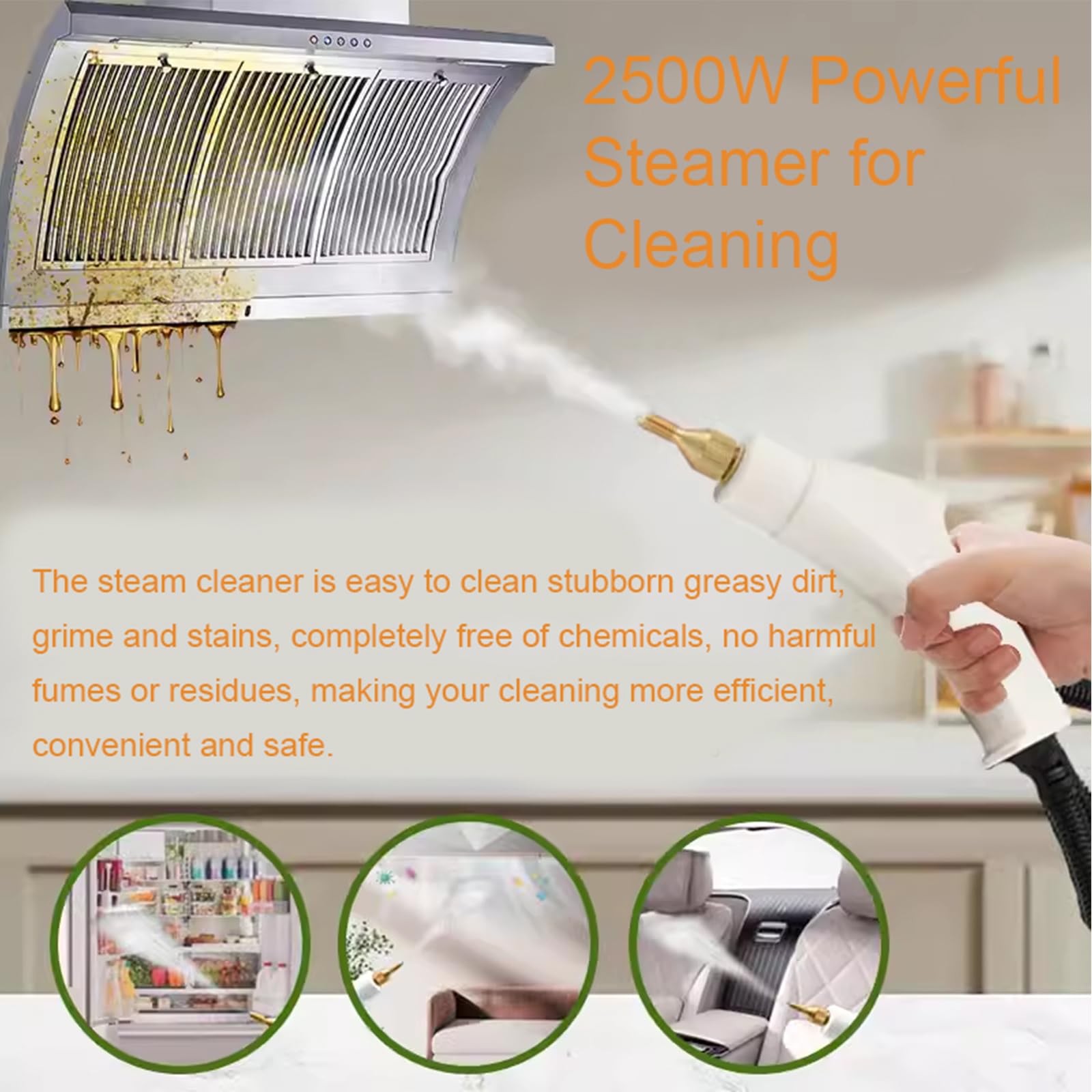 Snapklik.com : Handheld Clean Steamer, 2500W, High Temperature ...