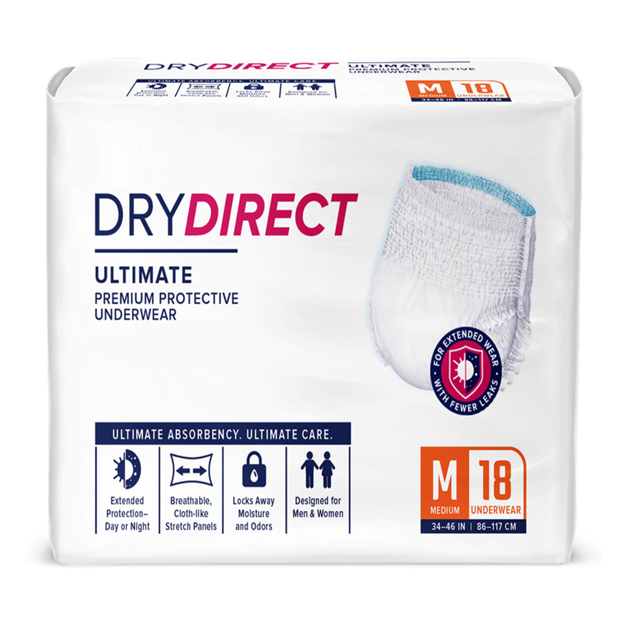 Amazon.com: Dry Direct Ultimate Underwear (Medium - Pack of 18) by ...