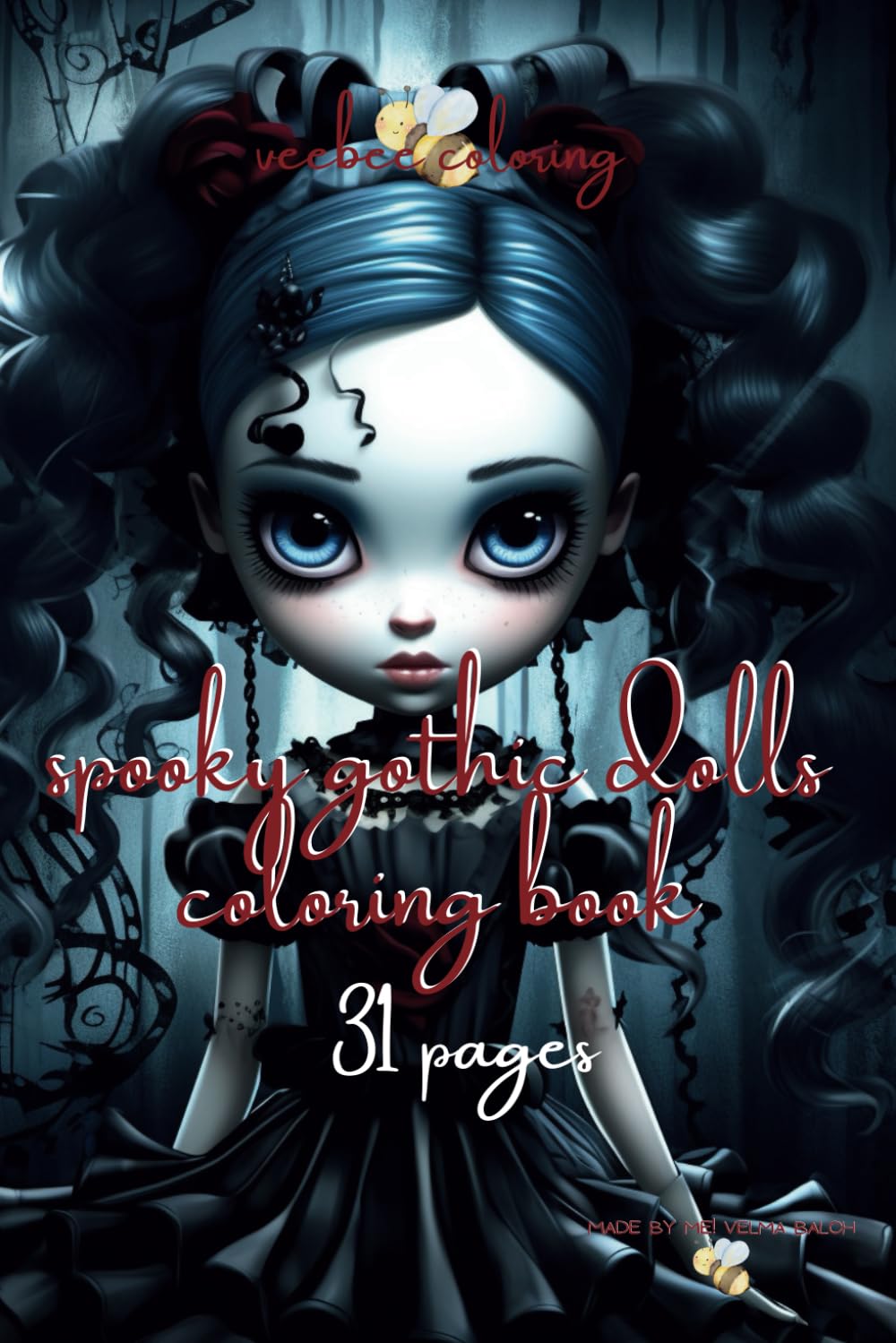 Amazon.com: VeeBee Coloring Spooky Gothic Dolls Coloring Book (VeeBee ...