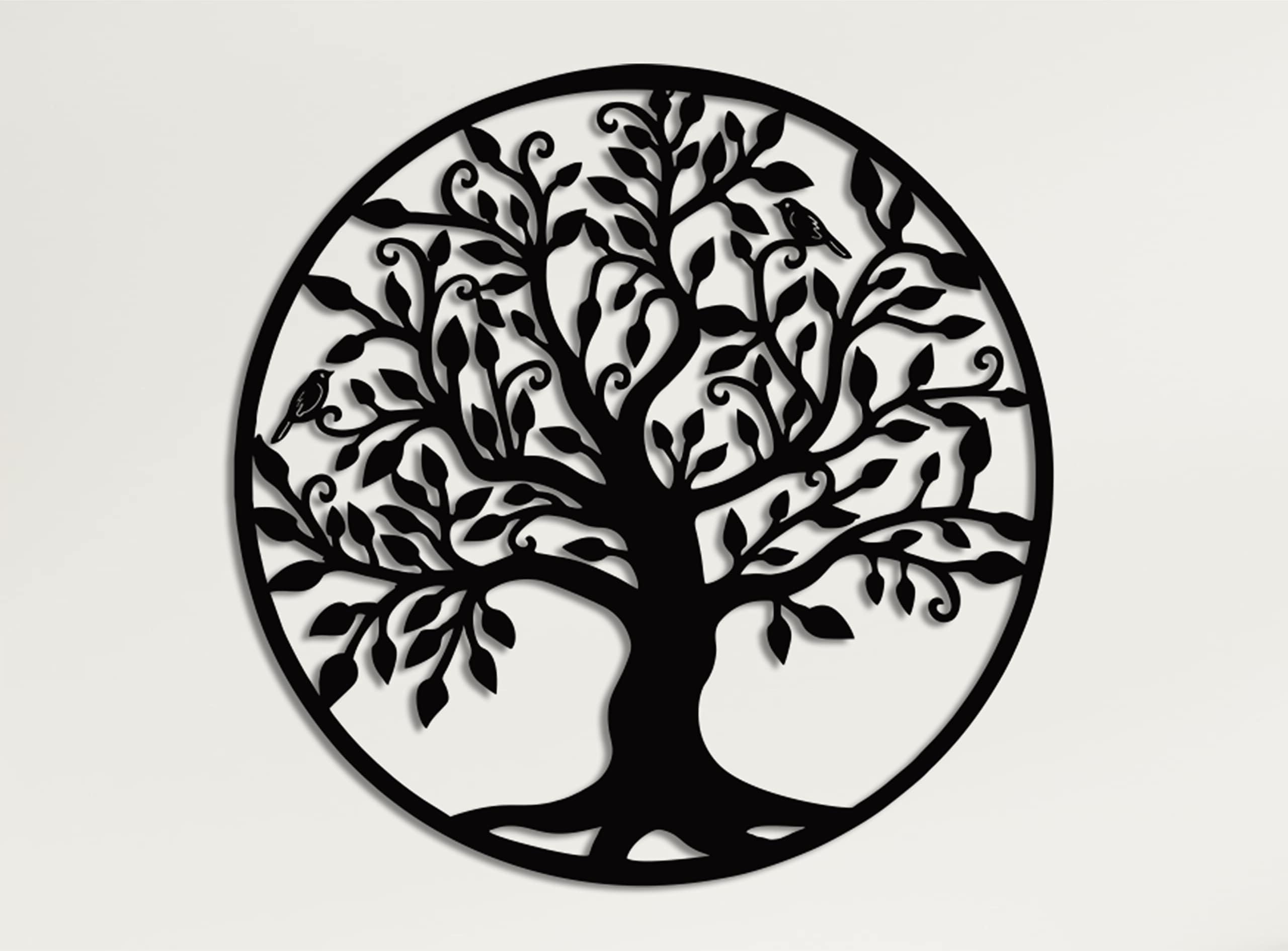 DEKADRON black tree of life wall art, family tree wall decor, tree of ...