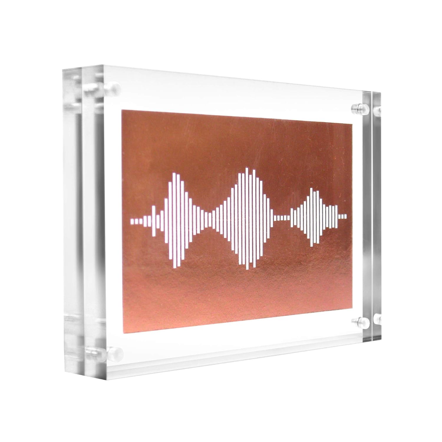 Amazon.com: I LOVE YOU Sound Wave Prints - Bronze Foil Soundwave Art in ...