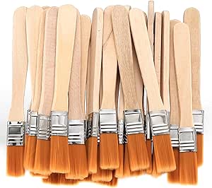 42 Pcs Small Paint Brushes Set, 0.5" Width Soft Bristle Brushes with ...
