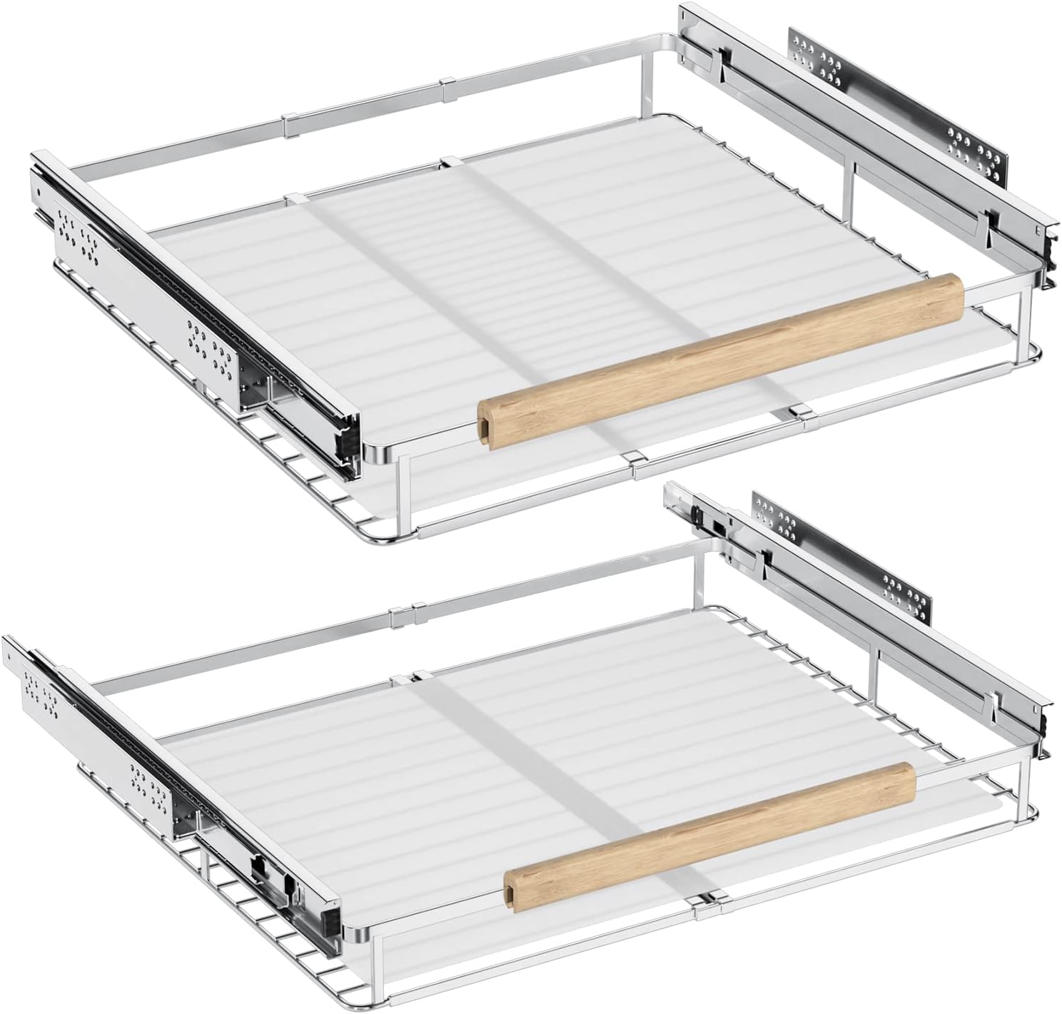 Amazon.com: 2Pack Pull Out Cabinet Organizer, 23~39.8"W x 22.5"D ...