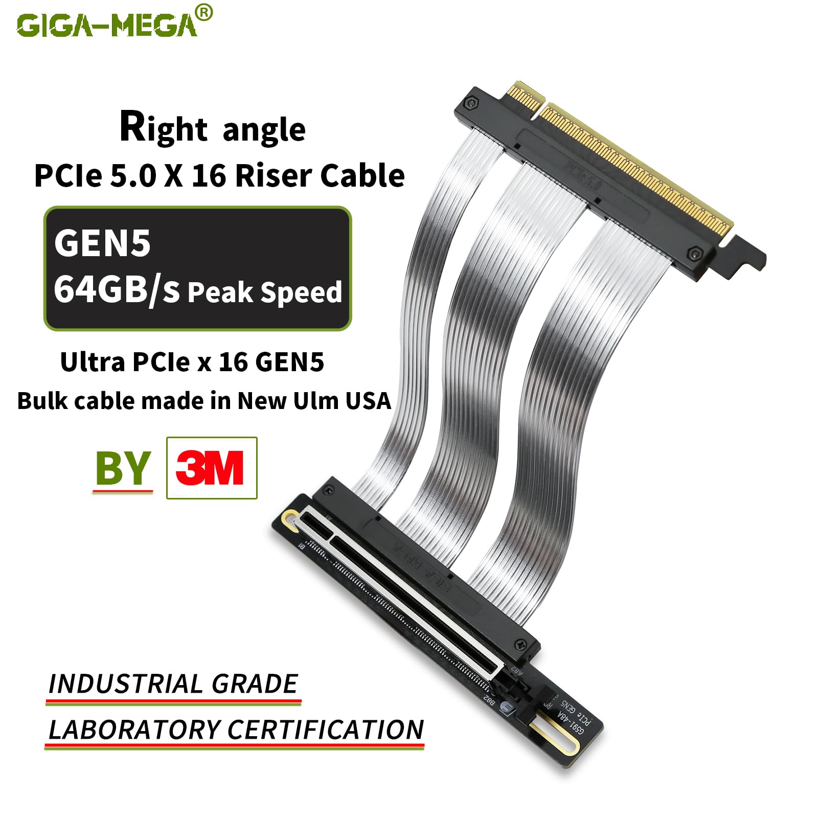 Meshroom S Riser Cable SSUPD PCIe 5.0 X16 Riser Cable 200mm - Gen5 GPU ...