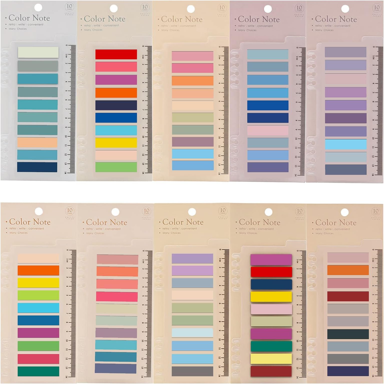 eodohun 2000 Pcs Sticky Tabs, 10 Sheets Sticky Index Tabs, Book Tabs ...